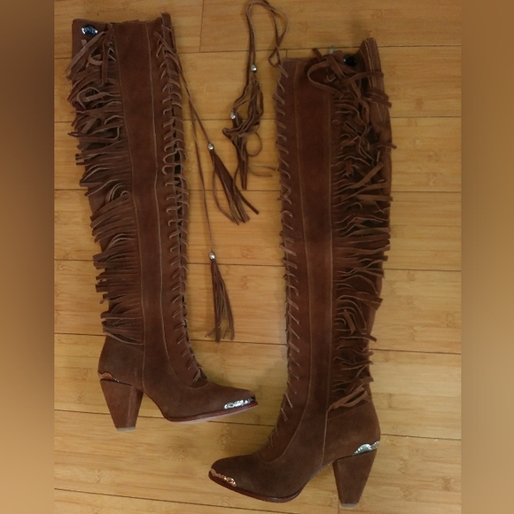Spell | Shoes | New Mimi Boots 38 Brown Suede Leather Spell Gypsy Thigh ...